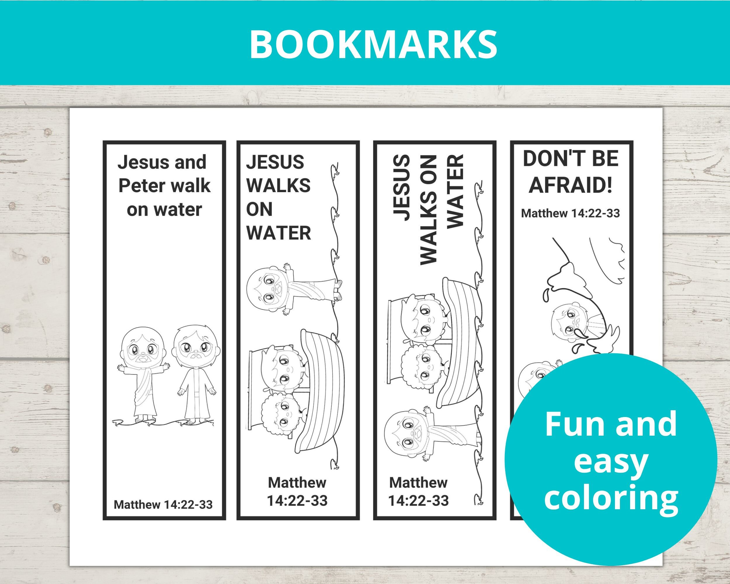 Jesus Walks on Water, Bible Story Craft, Sunday School Lesson, Activity ...