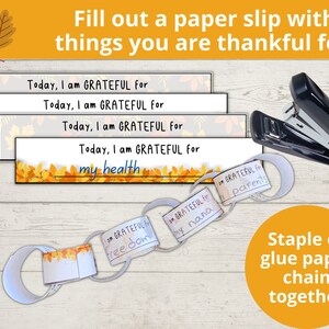 Thanksgiving Gratitude Paper Chain, I Am Thankful For, Fall Activity ...