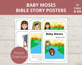 God Helps Moses Wall Decal, Moses Bible Story, Bible Story Wall Decal ...