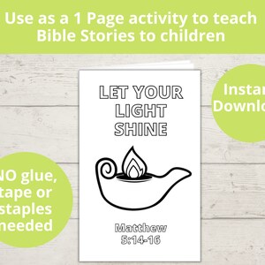 Let Your Light Shine, Preschool Bible Coloring Pages, City on a Hill ...