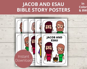 Jacob, Esau, Isaac & Rebekah Bible Craft Sunday School - Etsy