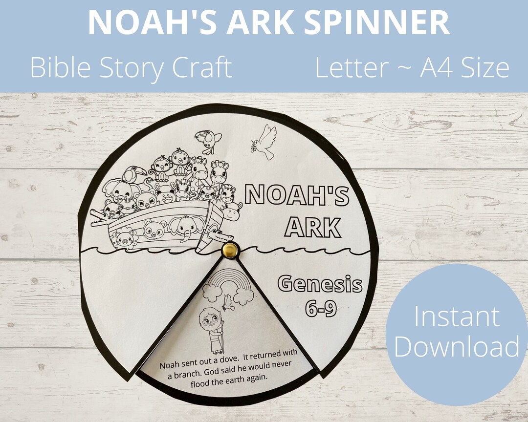 Noahs Ark Sunday School Craft Bible Story Activities - Etsy