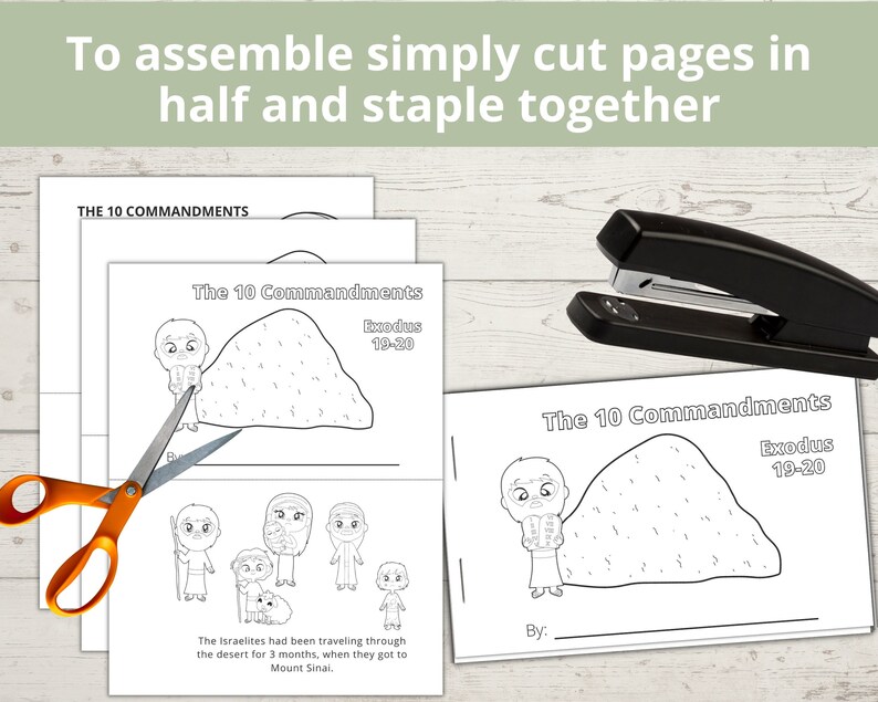 10 Commandments Activity, Bible Story Craft Preschool, Sunday School ...
