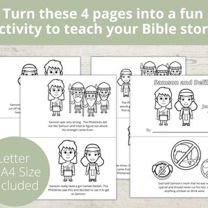Samson and Delilah, Samson Bible Activities, Homeschool Bible, Mini ...