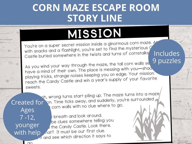 Fall Escape Room for Kids, Escape Room Printable, Thanksgiving Games ...