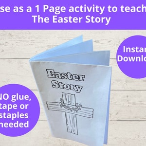 Easter Story Activity for Kids, Easter Mini Book, Sunday School Craft ...