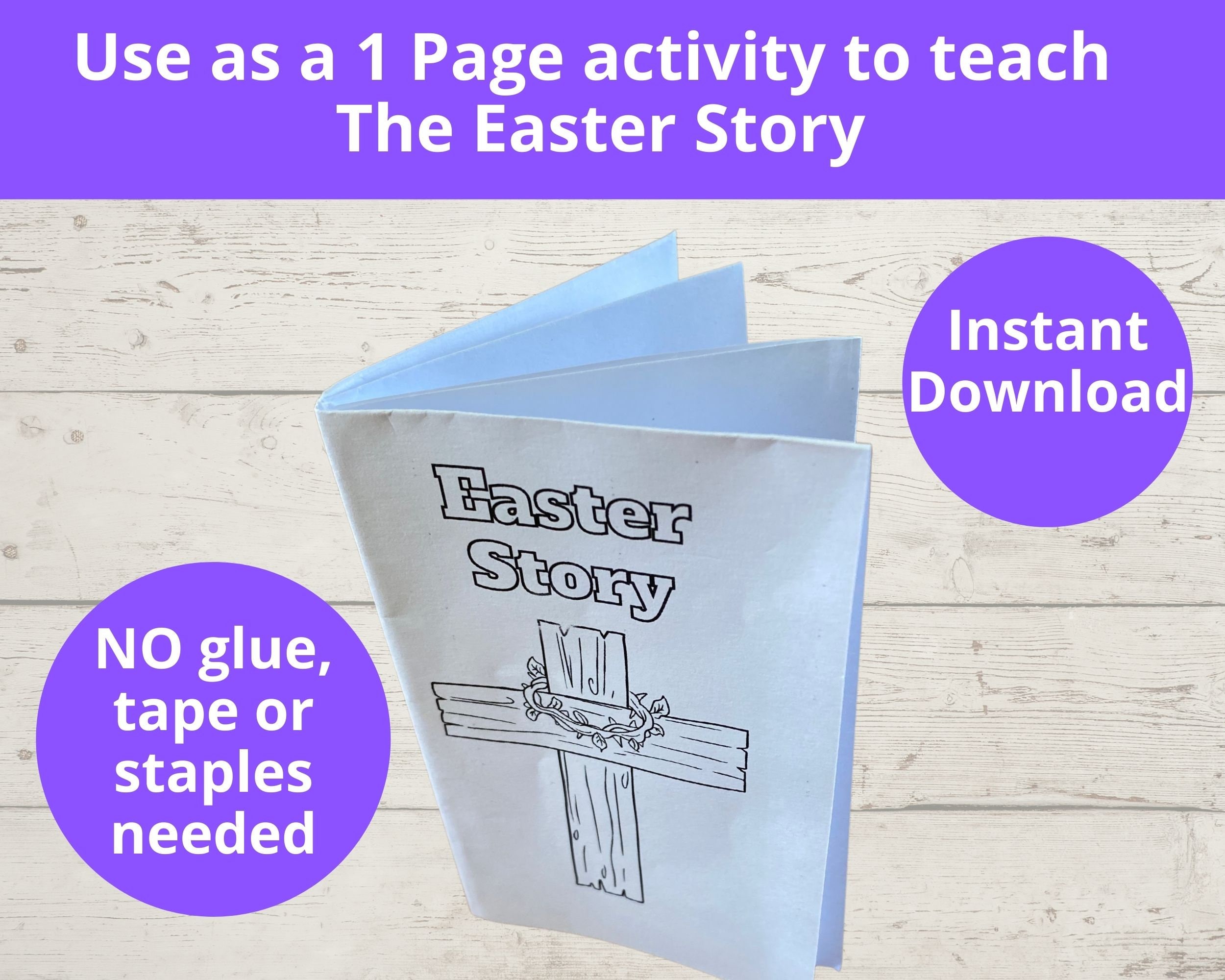 Easter Story Activity for Kids, Easter Mini Book, Sunday School Craft ...