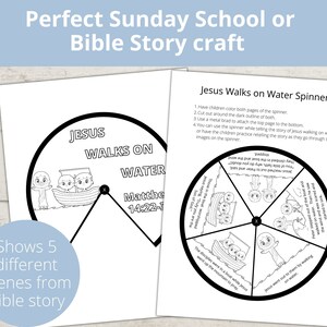 Jesus Walks on Water Sunday School Craft, Bible Story Activities ...