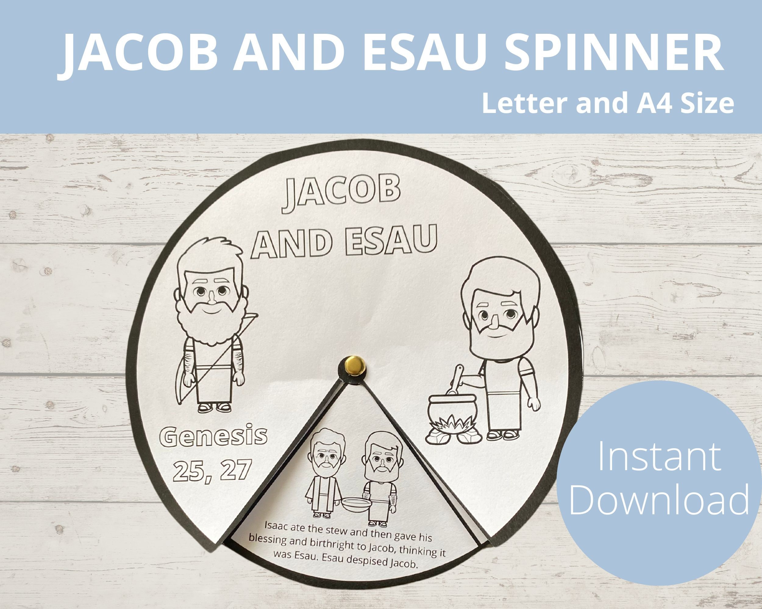 Jacob and Esau Bible Story Printable Sunday School - Etsy Australia