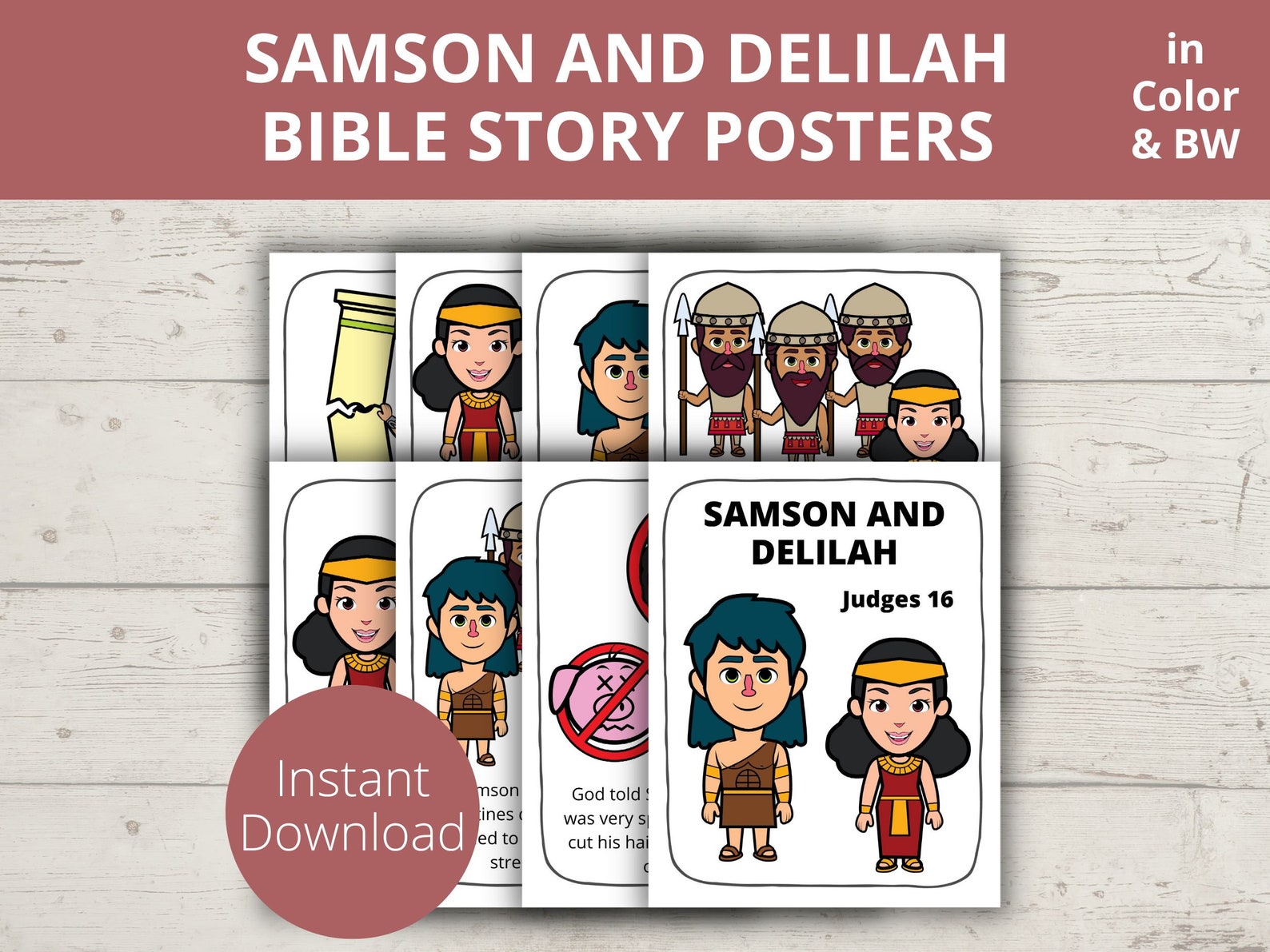 Samson and Delilah, Bible Story Lessons, Samson Bible Activities, Bible ...
