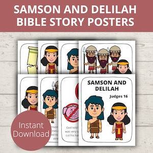 Samson and Delilah, Bible Story Lessons, Samson Bible Activities, Bible ...