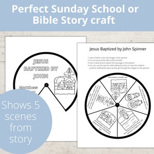 Jesus Baptism, John the Baptist Jesus, Bible Story Printable, Sunday ...