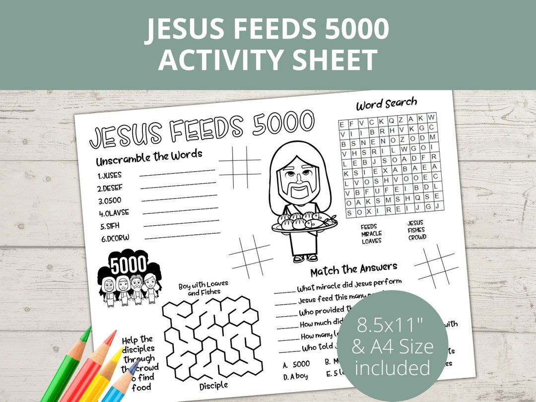 Jesus Feeds 5000 Craft, Feeding of 5000 Craft, Bible Activity, Church ...