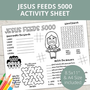 Jesus Feeds 5000 Craft, Feeding of 5000 Craft, Bible Activity, Church ...
