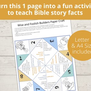 Wise and Foolish Builders, Sunday School Crafts, Build Your House on a ...