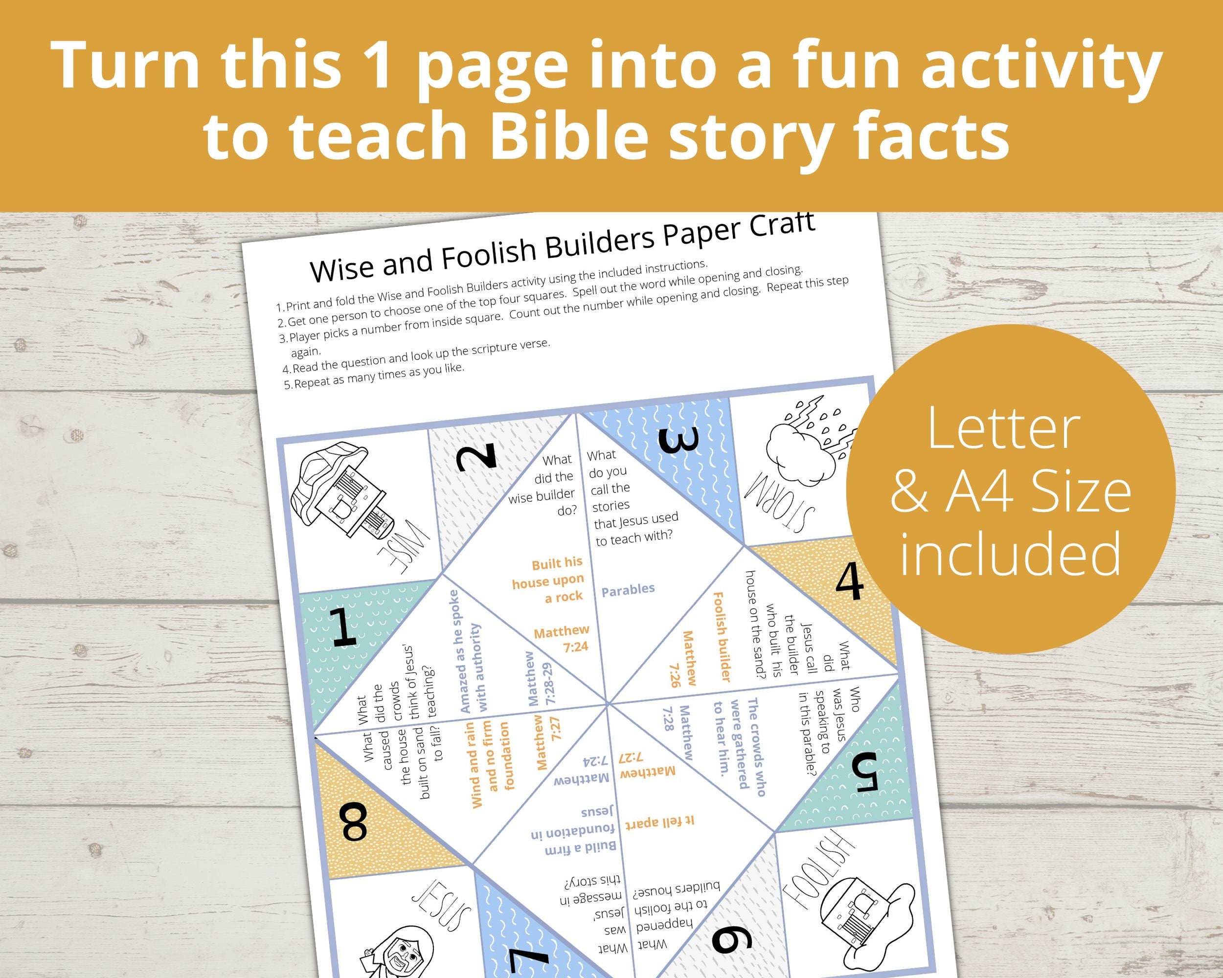 Wise and Foolish Builders, Sunday School Crafts, Build Your House on a ...