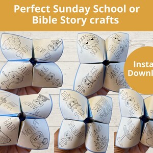 Sunday School Activities, Bible Story Craft, Fortune Teller Paper ...