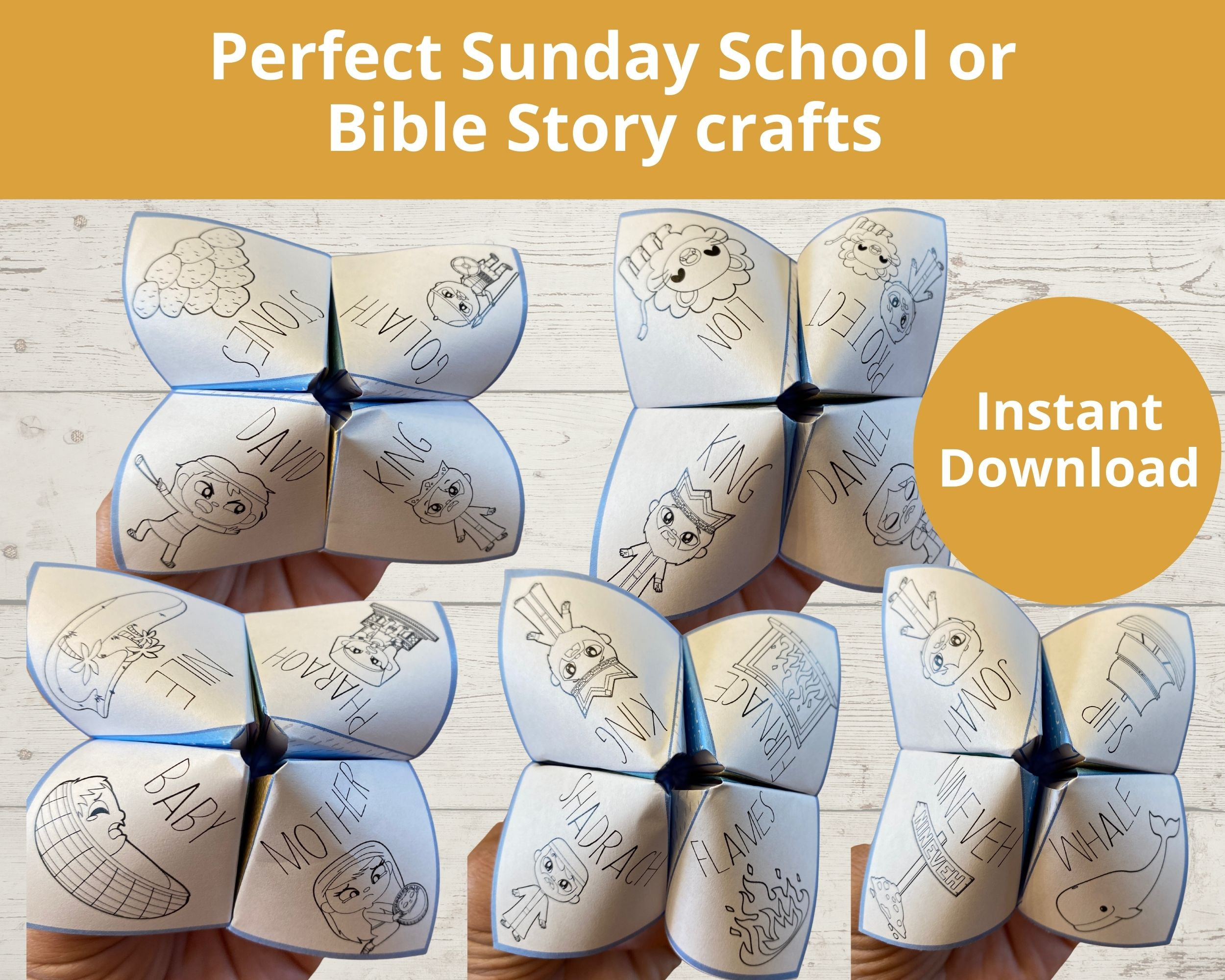 Sunday School Activities, Bible Story Craft, Fortune Teller Paper ...