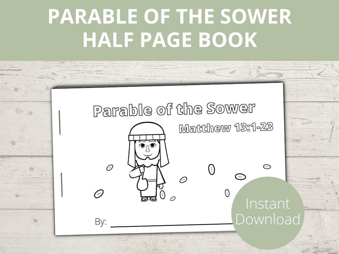 Parable of the Sower, Preschool Bible Lesson, Parables of Jesus, Sunday ...