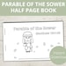 Parable of the Sower, Preschool Bible Lesson, Parables of Jesus, Sunday ...