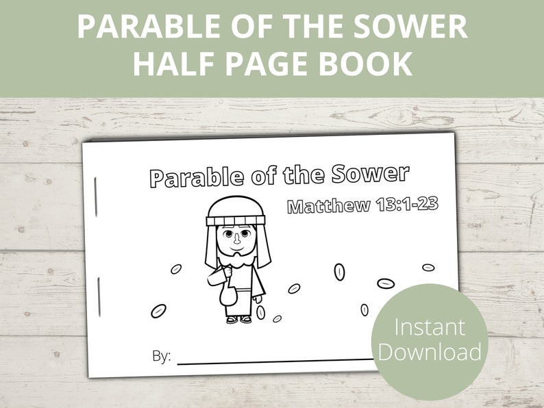 Parable of the Sower, Preschool Bible Lesson, Parables of Jesus, Sunday ...