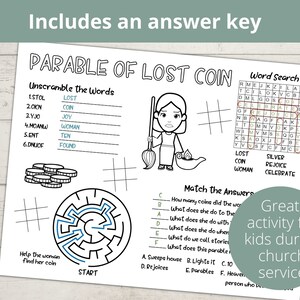 Parable of the Lost Coin, Parable of Jesus, Bible Activity, Church Kids ...
