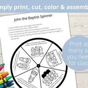 John the Baptist, Bible Story Activity, Sunday School Craft, Homeschool ...