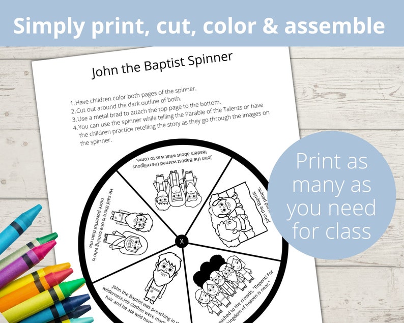 John the Baptist, Bible Story Activity, Sunday School Craft, Homeschool ...