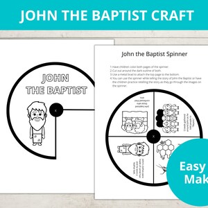 John the Baptist Craft, I Spy, Word Search, Bible Story for Kids ...