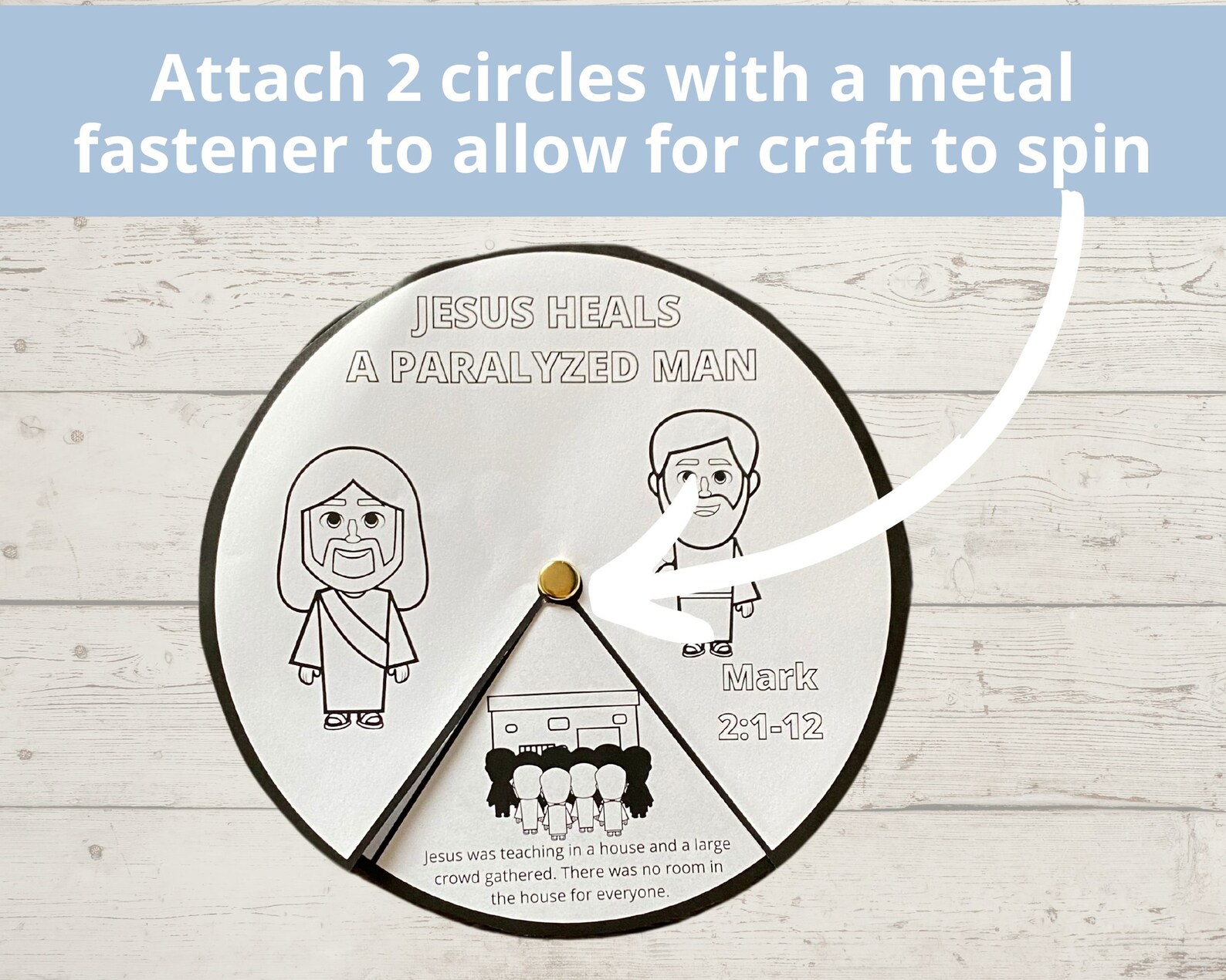 Jesus Heals a Paralyzed Man, Bible Story Craft, Sunday School Activity ...