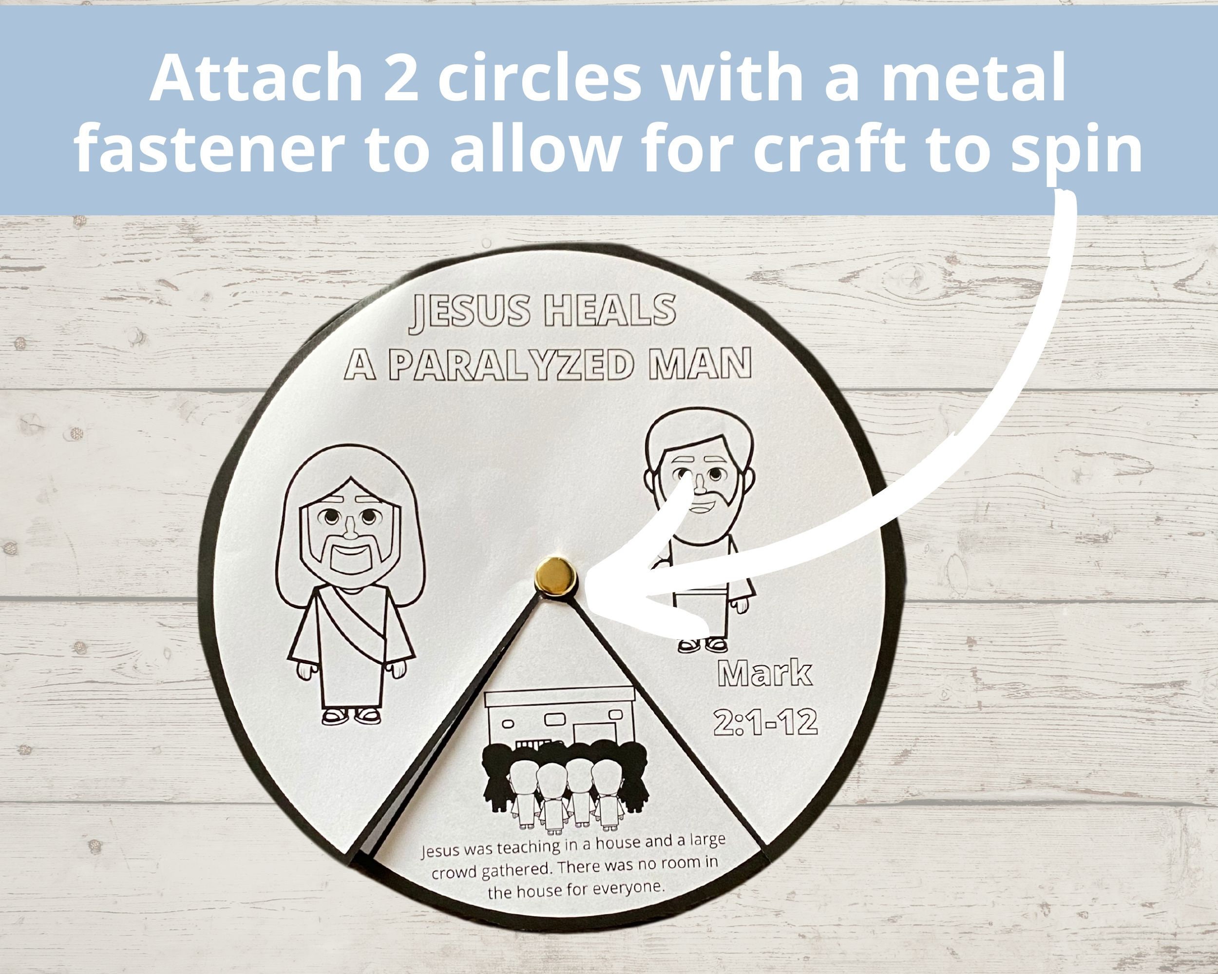 Jesus Heals a Paralyzed Man, Bible Story Craft, Sunday School Activity ...