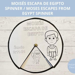Moses Escapes From Egypt in Spanish, Moisés Escapa De Egipto Spinner En ...