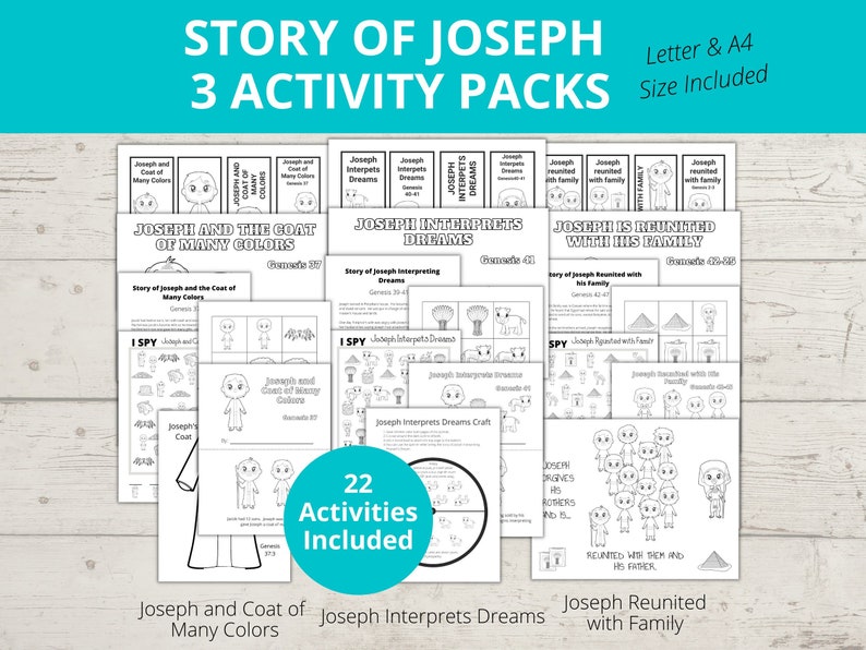 Story of Joseph Bible Story Activities, Sunday School Craft, Activity ...