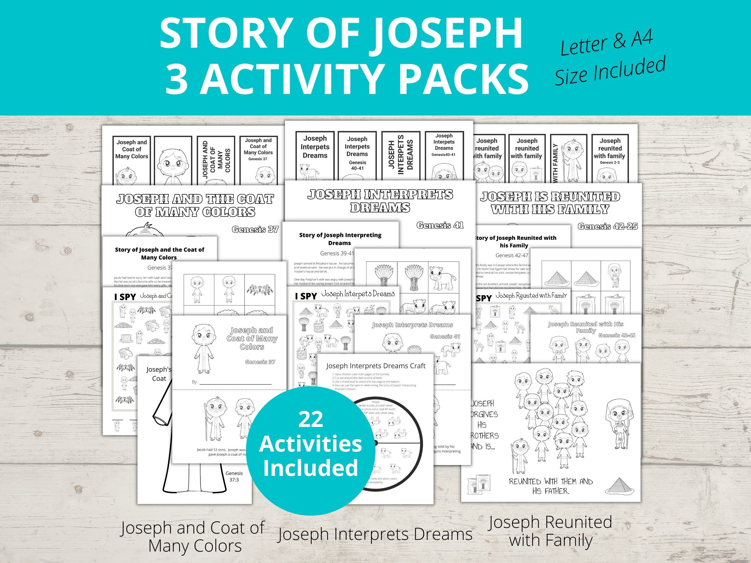 Story of Joseph Bible Story Activities, Sunday School Craft, Activity ...