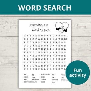 Be Kind and Compassionate, Ephesians 4:32, Sunday School Craft, Bible ...