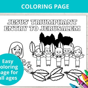 Palm Sunday Activities, Palm Sunday for Kid, Easter Story Craft, Jesus ...