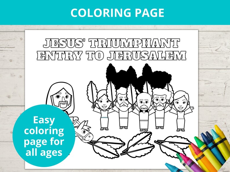 Palm Sunday Activities, Palm Sunday for Kid, Easter Story Craft, Jesus ...