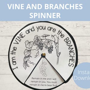 I Am the Vine, I Am the True Vine Sunday School, John 15, Bible ...