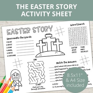 Holy Week Activities for Kids, Bible Activity, the Easter Story, Church ...