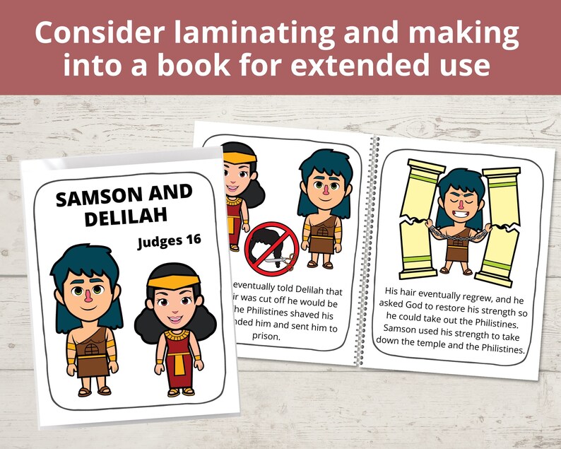 Samson and Delilah, Bible Story Lessons, Samson Bible Activities, Bible ...