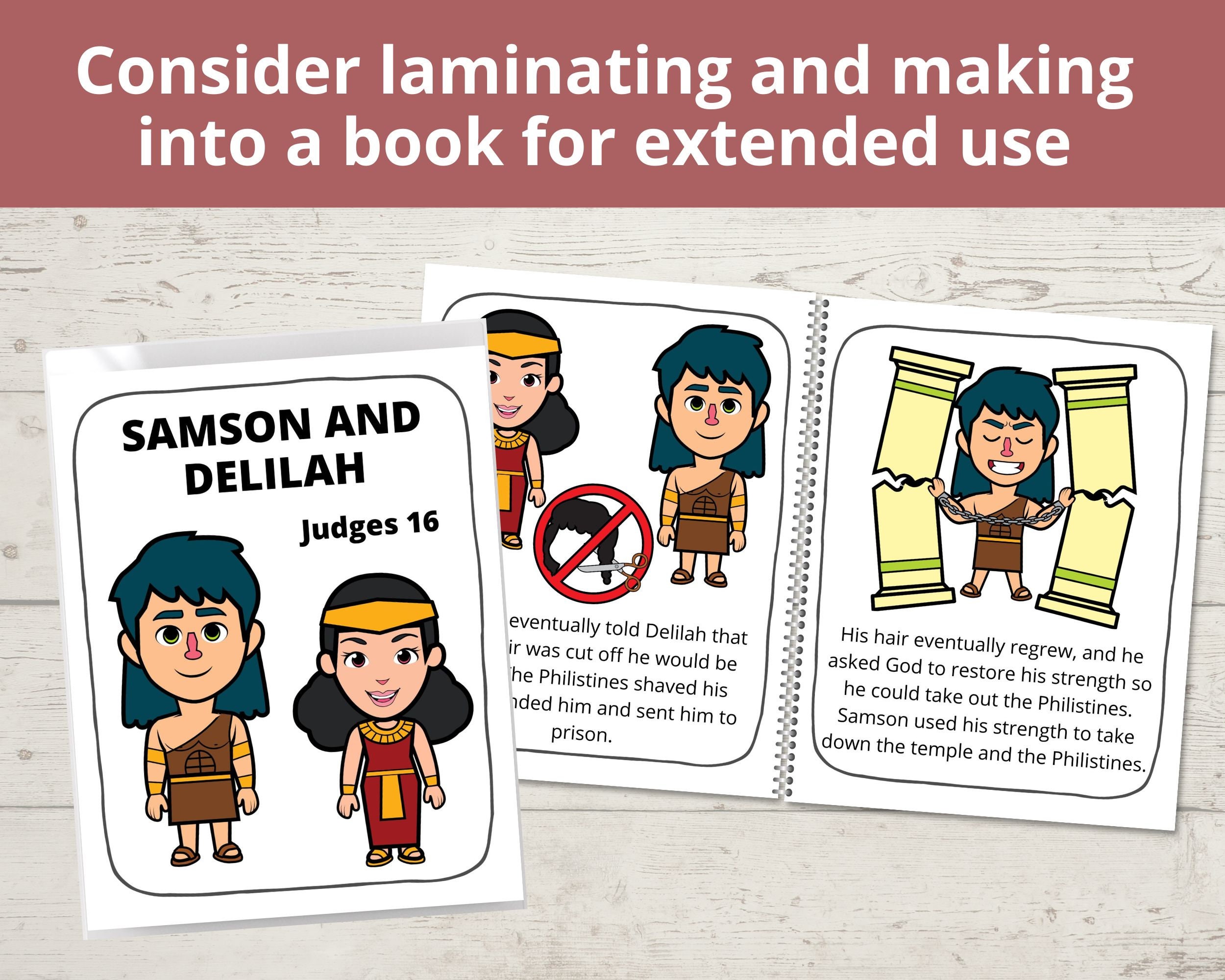 Samson and Delilah, Bible Story Lessons, Samson Bible Activities, Bible ...