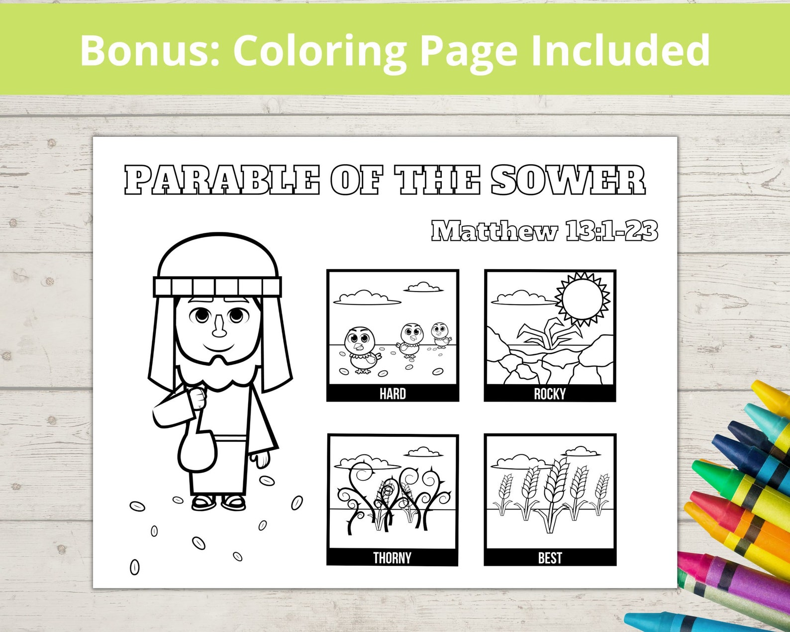 Parable of the Sower for Kids, Jesus Parables, Bible Story Activity ...