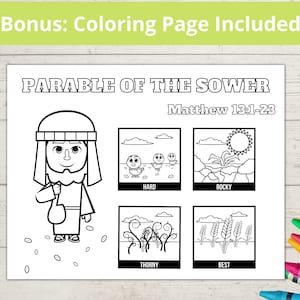 Parable of the Sower for Kids, Jesus Parables, Bible Story Activity ...