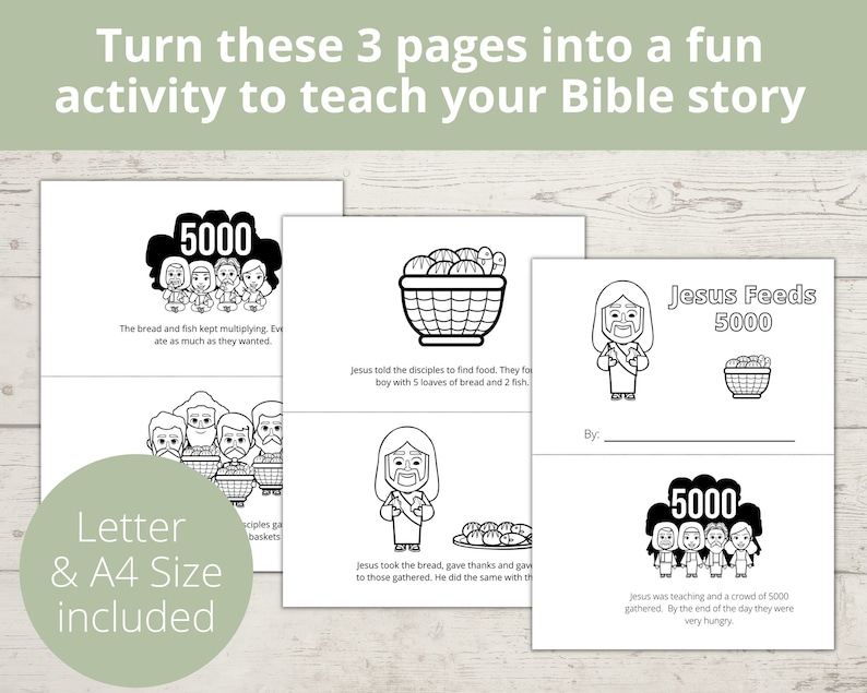 Jesus Feeds 5000 Craft, Miracles of Jesus for Kids, Fish and Loaves ...