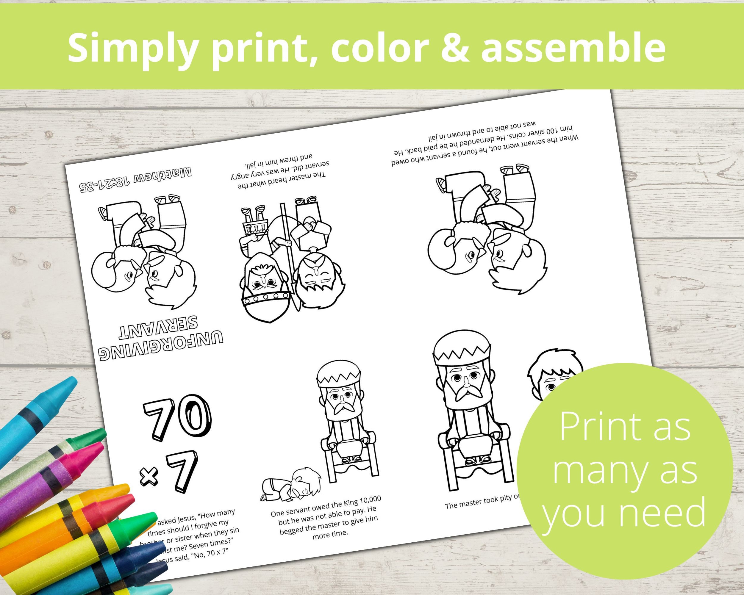 Parable of Unforgiving Servant, Preschool Bible, Homeschool Bible ...