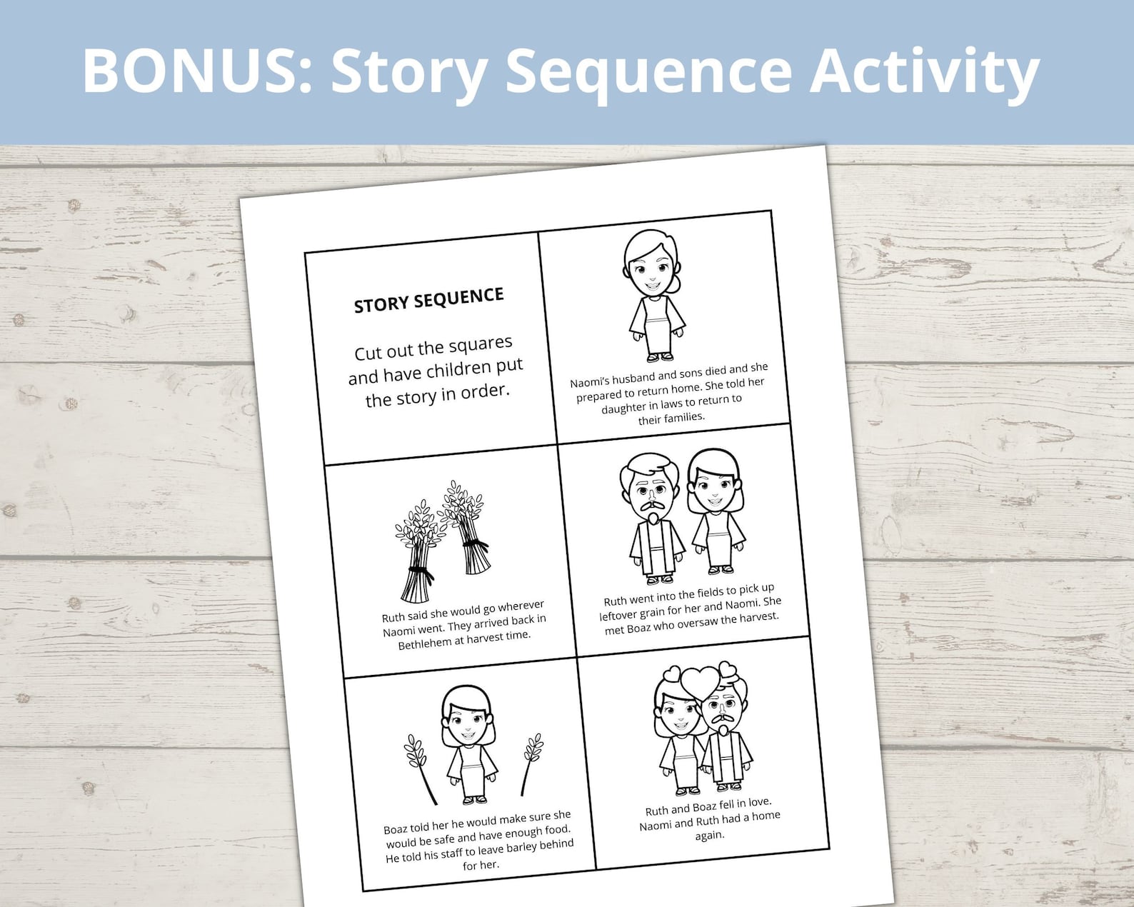 Ruth and Boaz, Ruth and Naomi, Sunday School Activities, Kids Bible ...