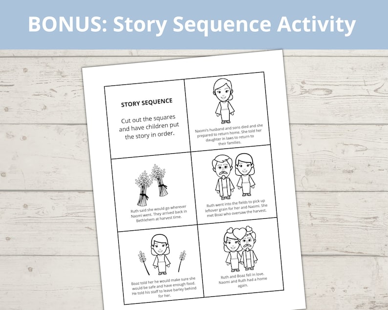 Ruth and Boaz, Ruth and Naomi, Sunday School Activities, Kids Bible ...