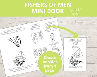 Fishers of Men, Printable Bible Coloring Wheel, Jesus Disciples, Sunday ...