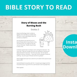 Moses and the Burning Bush Bible Story Activities, Sunday School Craft ...