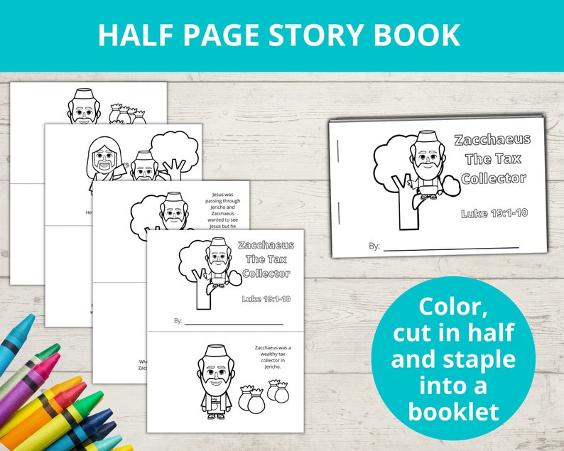 Zacchaeus Printable, Zacchaeus the Tax Collector, Bible Story Crafts ...